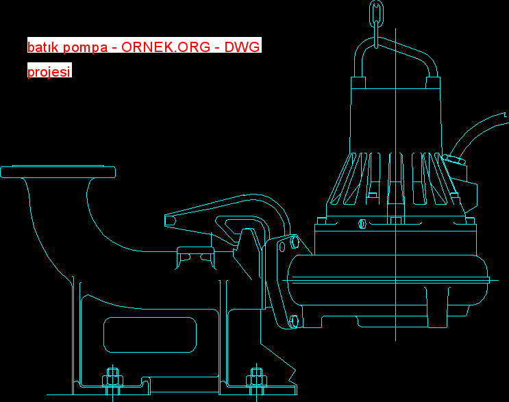batık pompa dwg projesi - Autocad Projeler