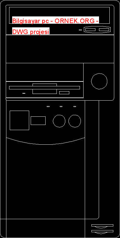 Bilgisayar pc dwg projesi - Autocad Projeler