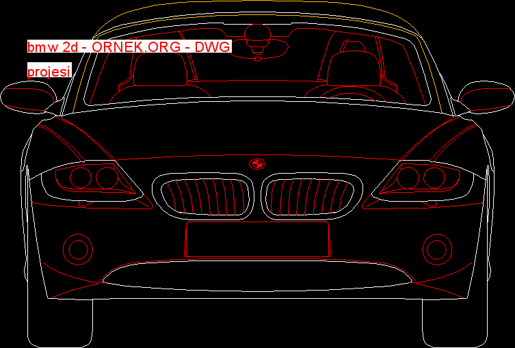 bmw 2d dwg projesi - Autocad Projeler