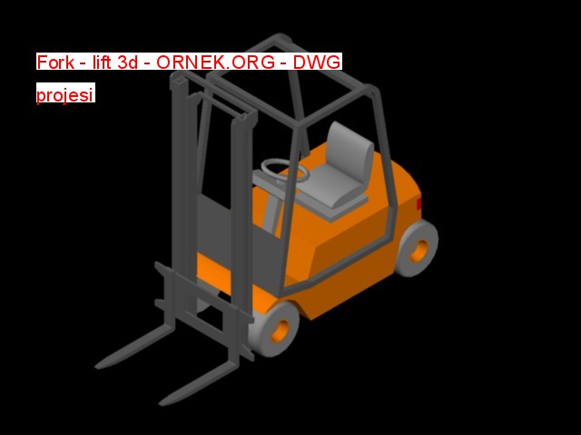 Fork - lift 3d dwg projesi - Autocad Projeler