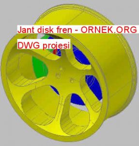 Jant disk fren dwg projesi - Autocad Projeler
