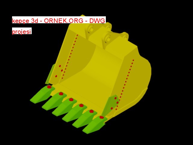 kepçe 3d dwg projesi - Autocad Projeler