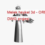 Melek heykel 3d dwg projesi - Autocad Projeler