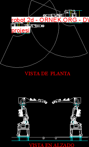robot 2d dwg projesi - Autocad Projeler