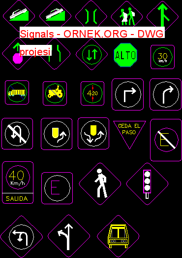 Signals dwg projesi - Autocad Projeler