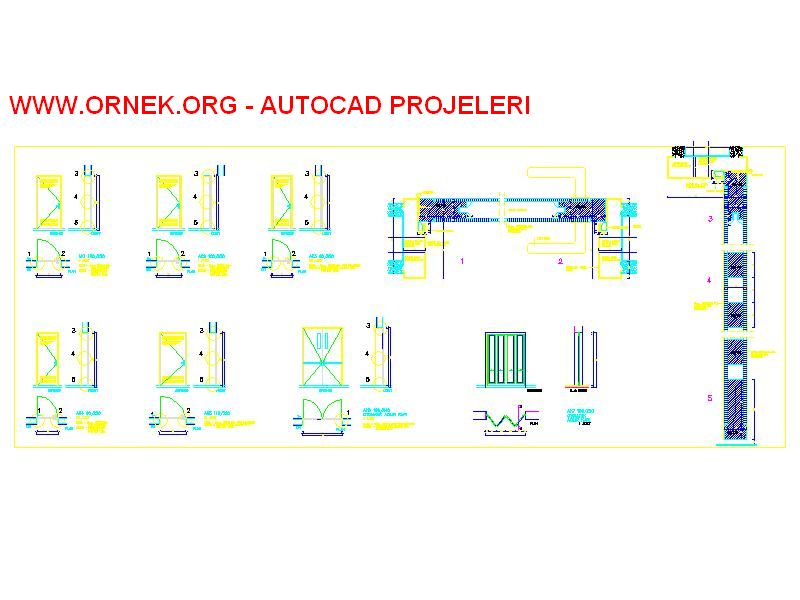 Ahşap kapı detay dwg projesi - Autocad Projeler